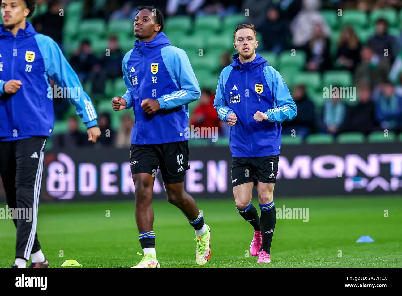 GRONINGEN, NETHERLANDS - APRIL 20: Remco Balk of SC Cambuur warms up ...