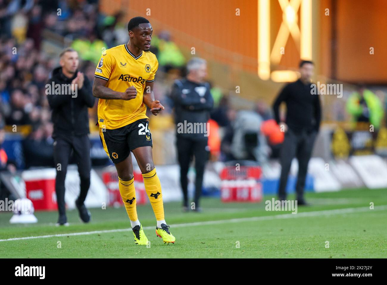 Wolverhampton, UK. 20th Apr, 2024. Toti of Wolves in action during the ...