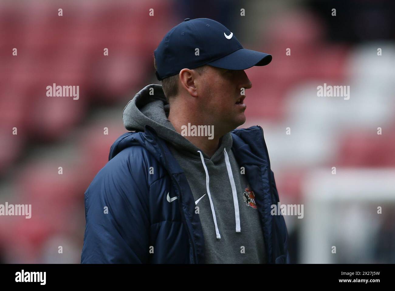 Sunderland on Saturday 20th April 2024. Sunderland Interim Head Coach ...