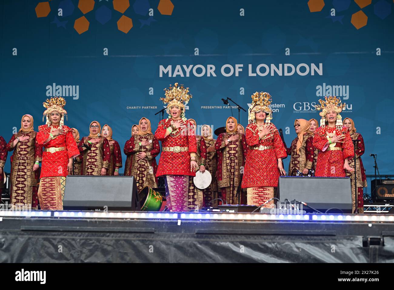 Trafalgar square, London, UK. 20 April 2024. Indonesian Arts and Dance ...