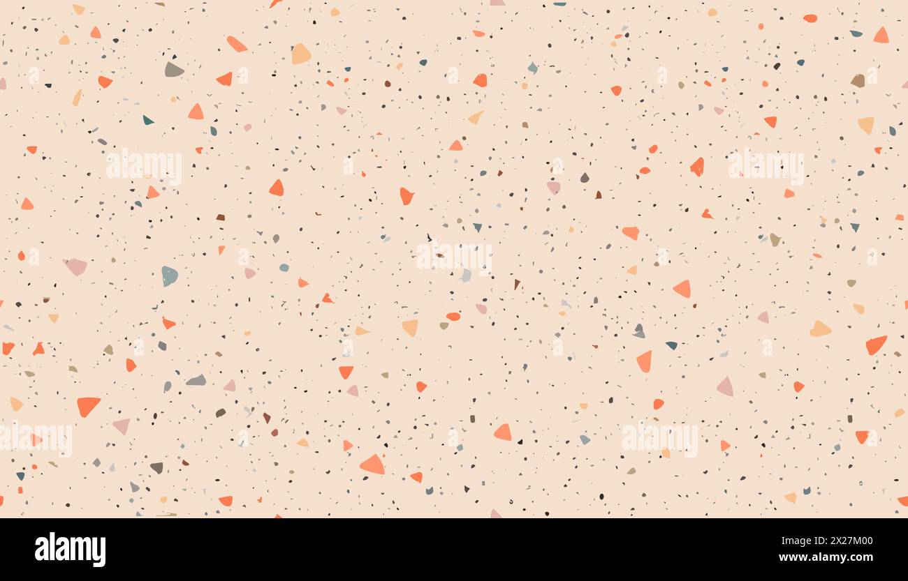 Peach Fuzz terrazzo seamless pattern on peach background. Seamless ...