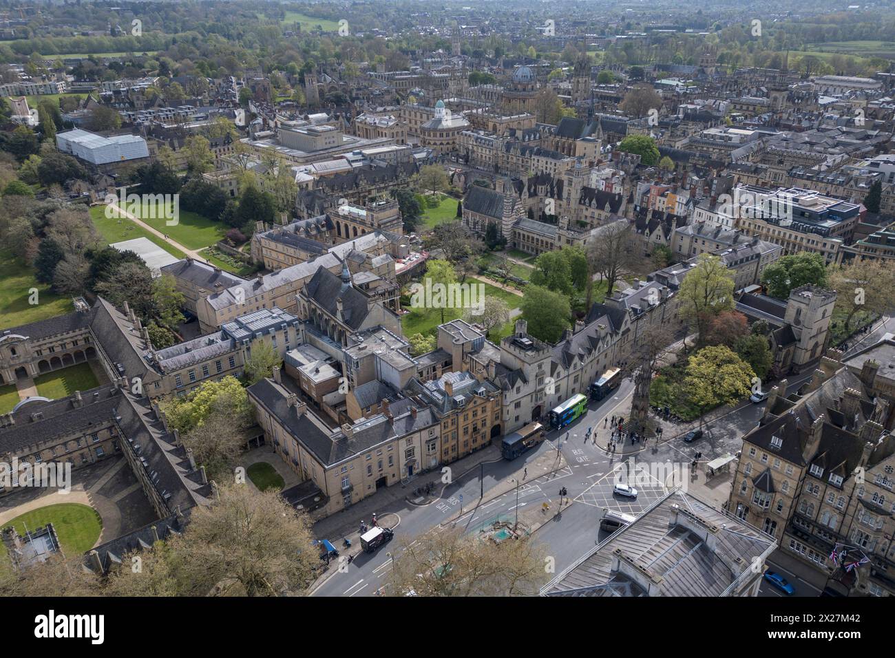 Aerial view of Balliol College, University of Oxford, Oxford, UK Stock ...