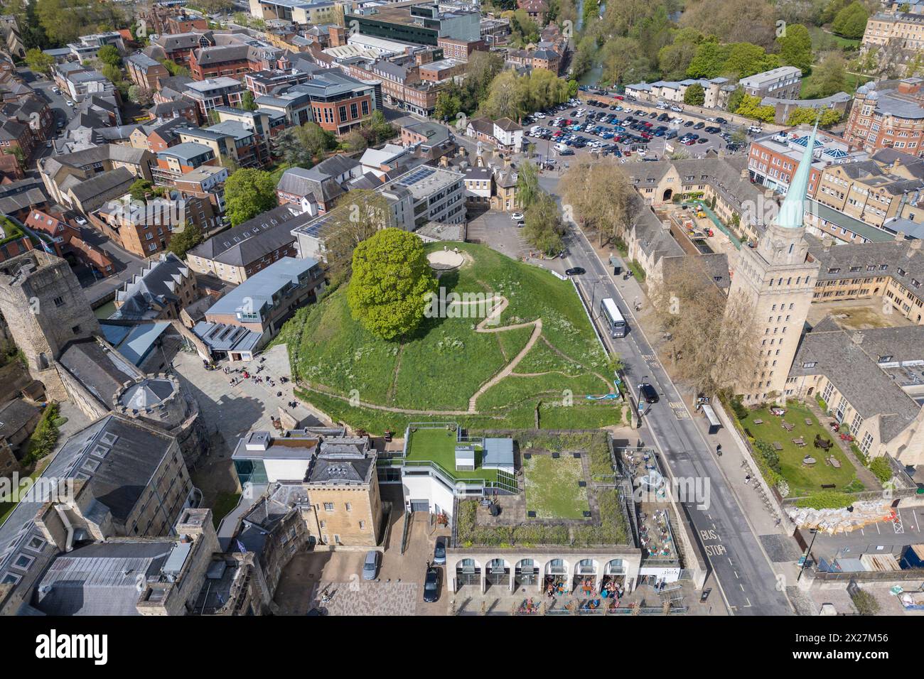 Aerial view of Oxford Castle & Prison, Oxford, UK Stock Photo - Alamy