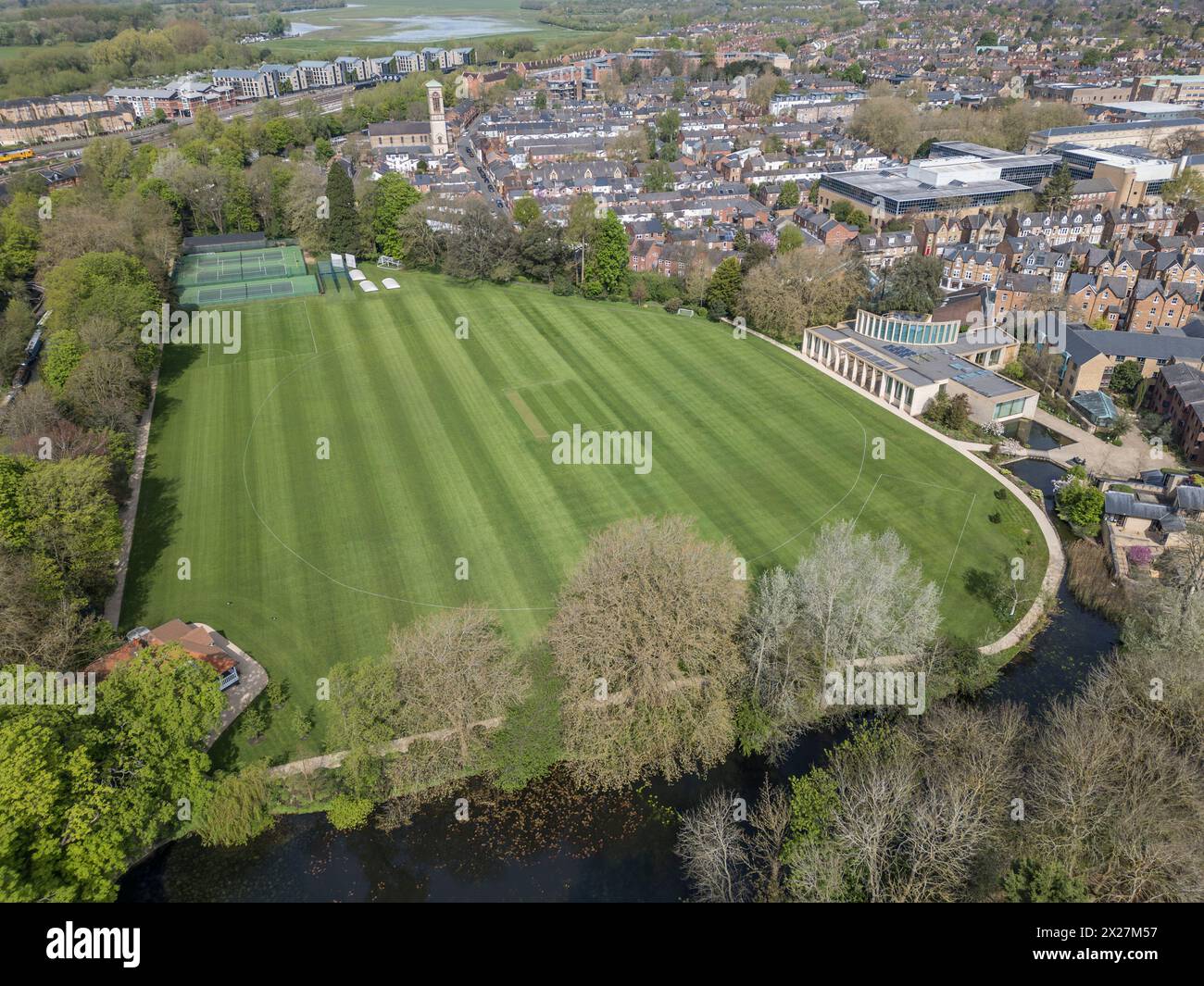 Cricket pitch aerial hi-res stock photography and images - Alamy