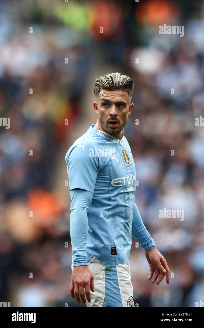 Wembley Stadium, London on Saturday 20th April 2024. Jack Grealish of ...