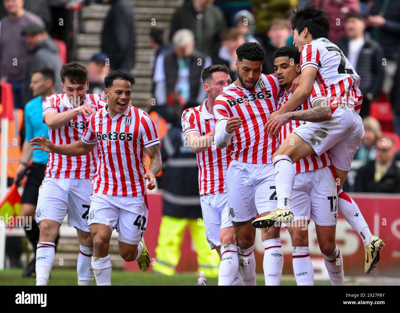 Daniel Johnson of Stoke City scores to make it 2-0 during the Sky Bet ...