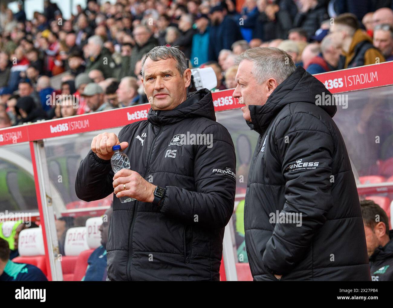 First team coach Kevin Nancekivell of Plymouth Argyle and Neil Dewsnip ...