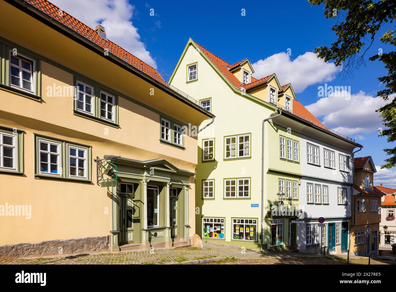 Stadtansicht Historisches Geschäftshaus an der Bachkirche. Haus zum ...