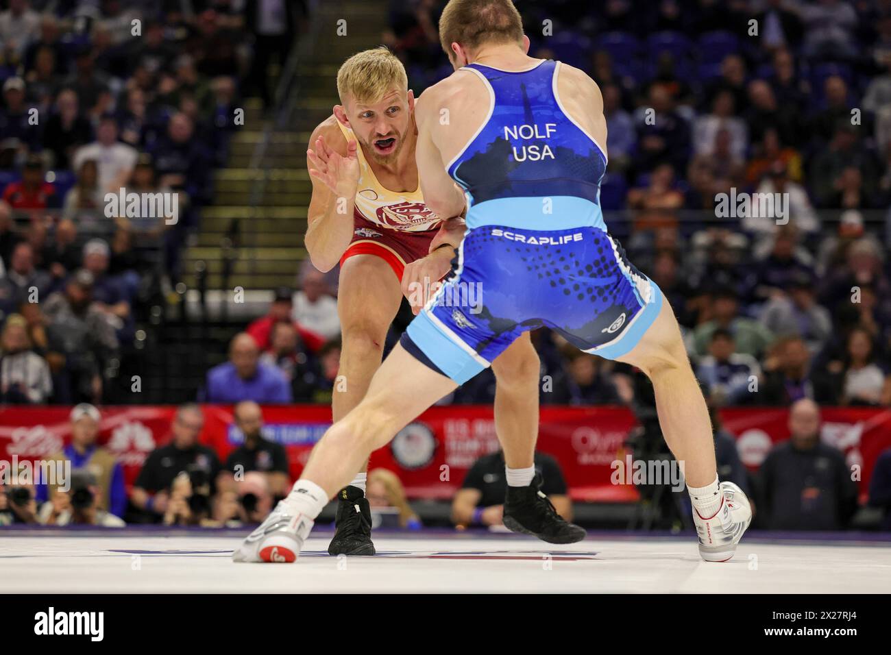 State College, Pennsylvania, USA. 20th Apr, 2024. KYLE DAKE (Nittany Lion WC/Titan Mercury WC ...
