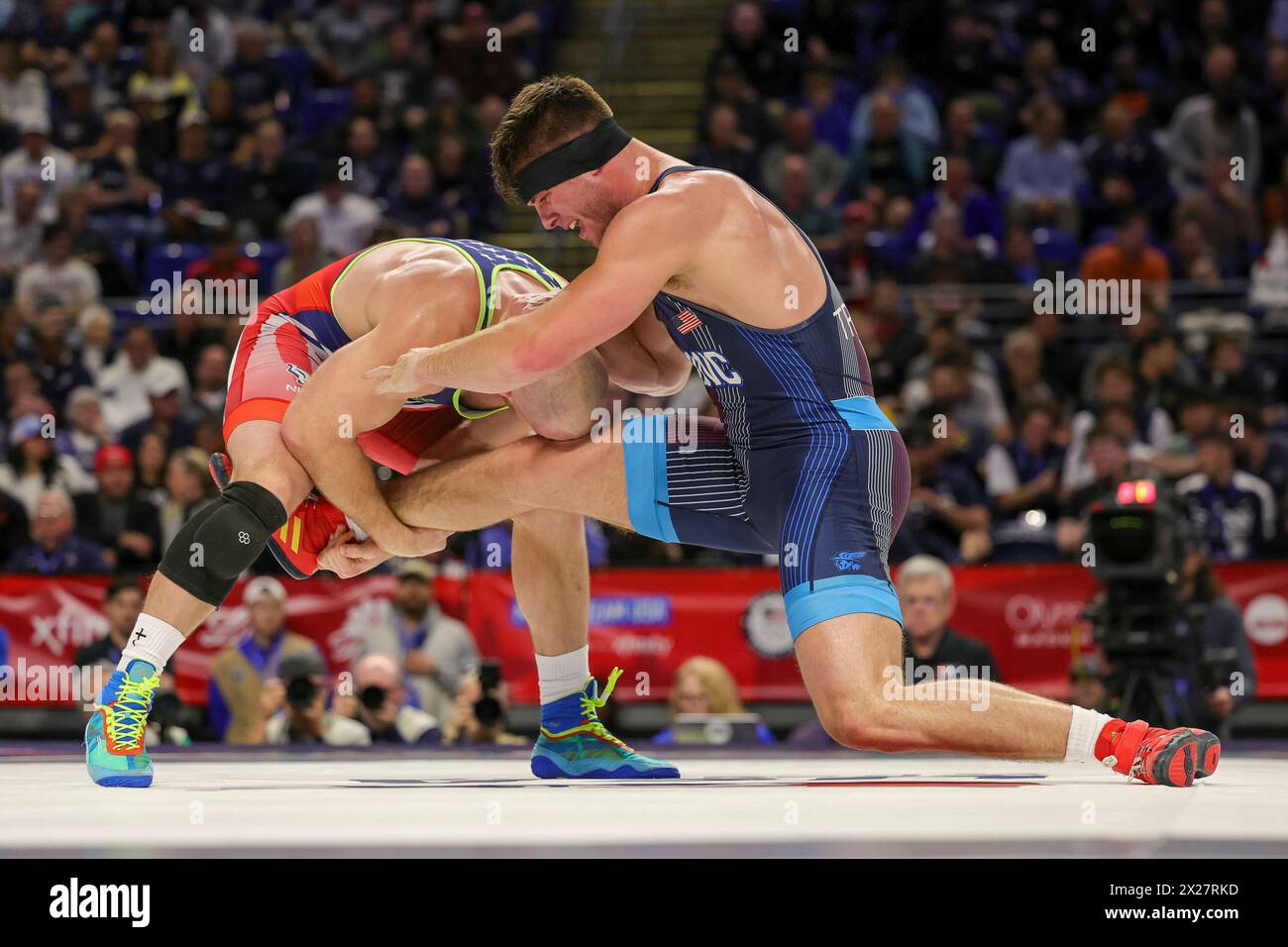 State College, Pennsylvania, USA. 20th Apr, 2024. KYLE SNYDER (red ...
