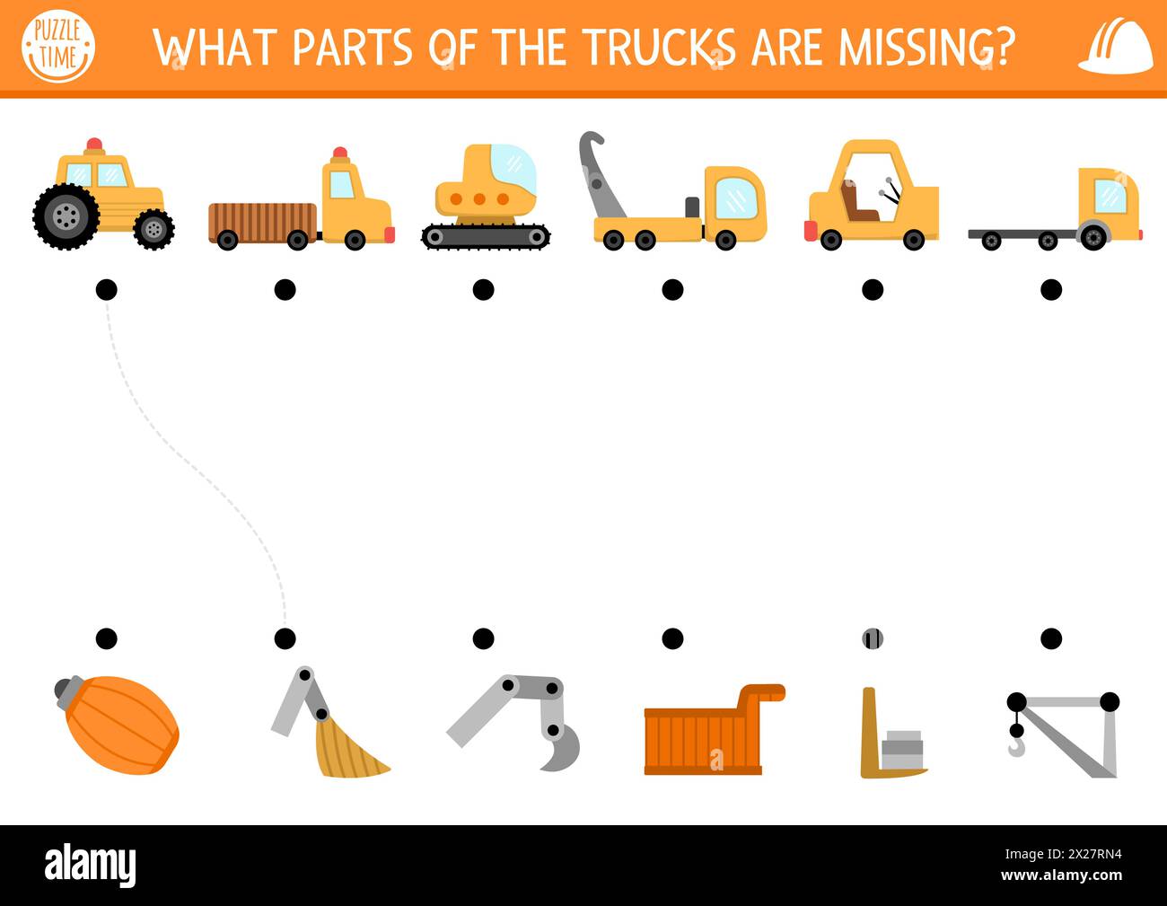 Construction site matching activity with special technics and missing ...