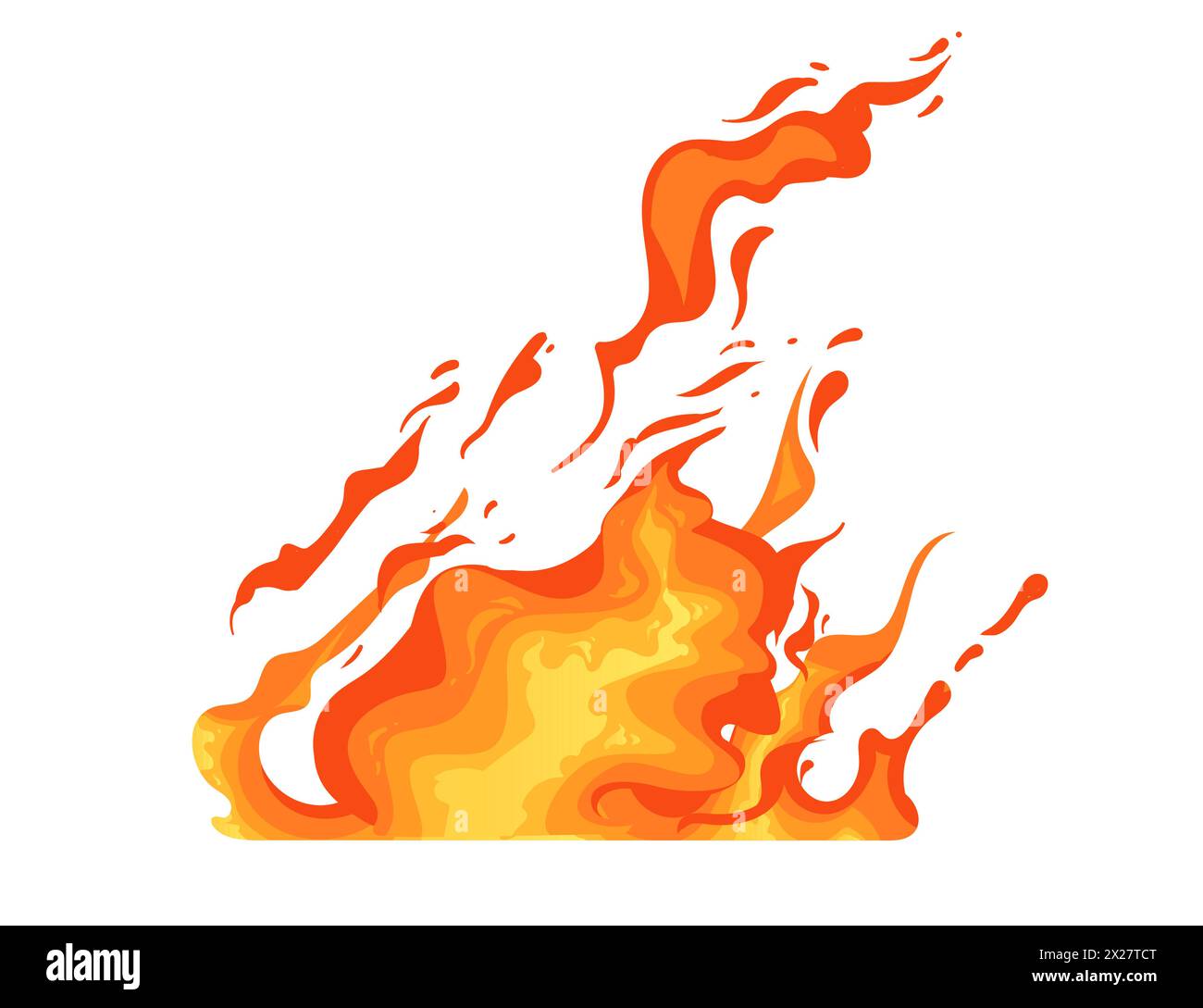 Burning fire effect for campfire or magic vector illustration isolated ...