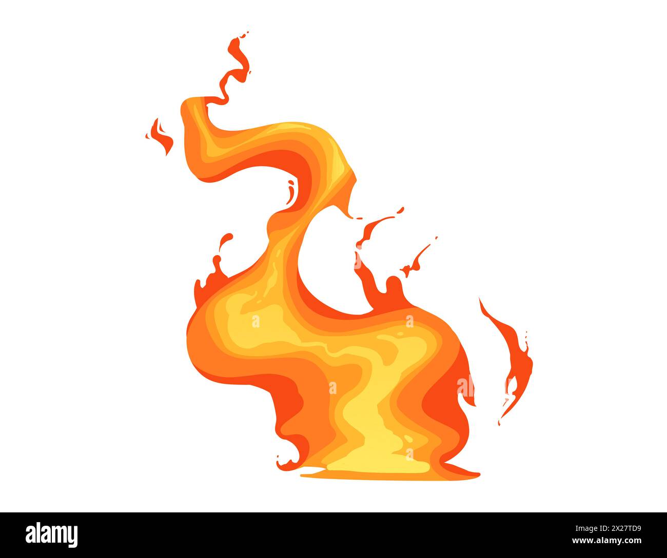Burning fire effect for campfire or magic vector illustration isolated ...