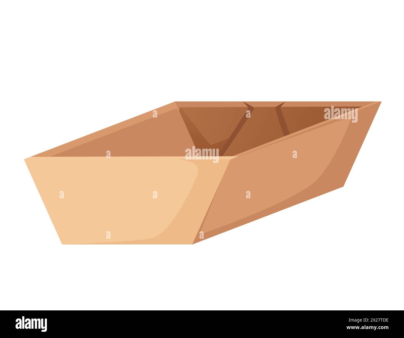 Paper or cardboard packaging box for fast food takeaway meal vector ...