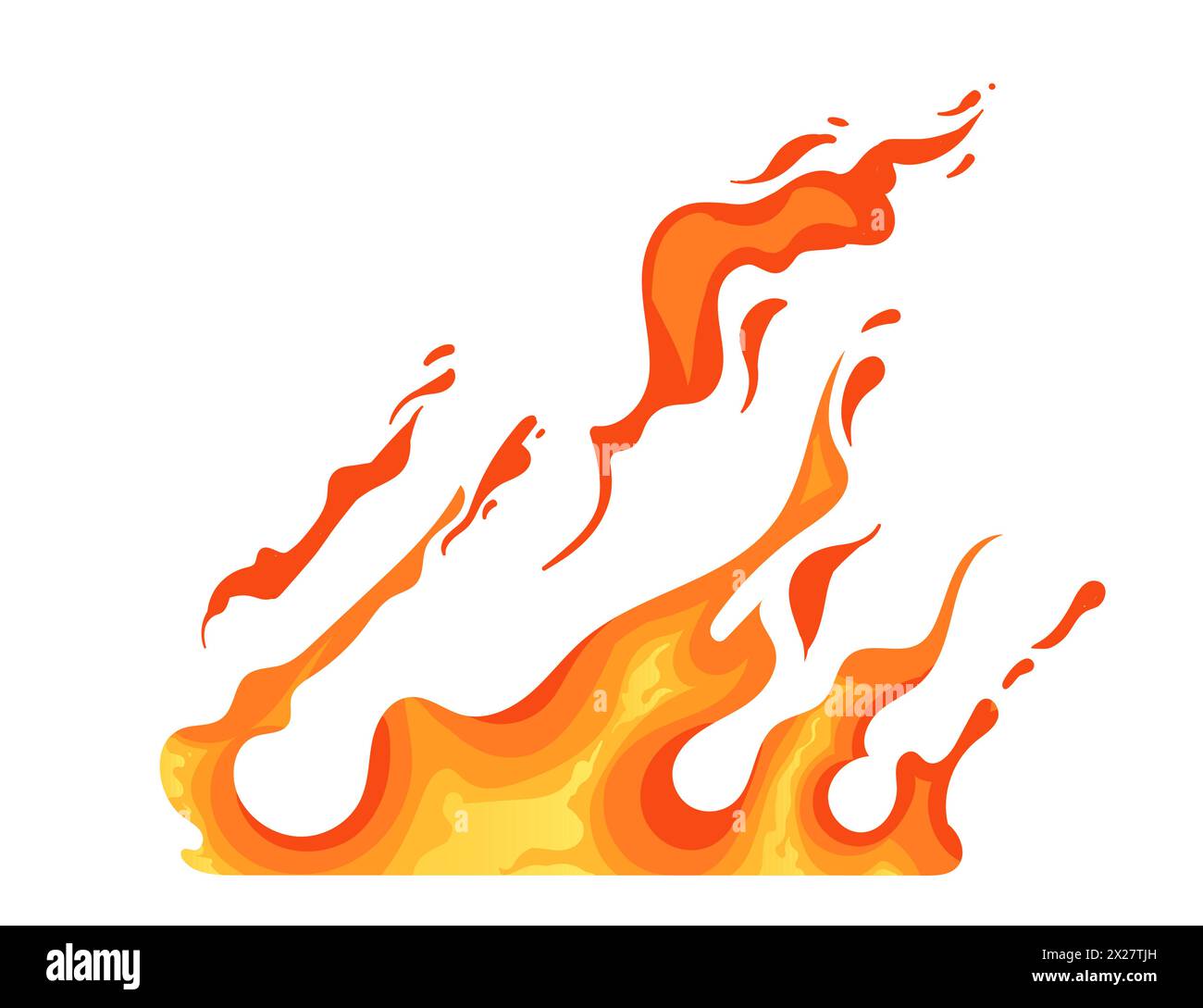 Burning fire effect for campfire or magic vector illustration isolated ...