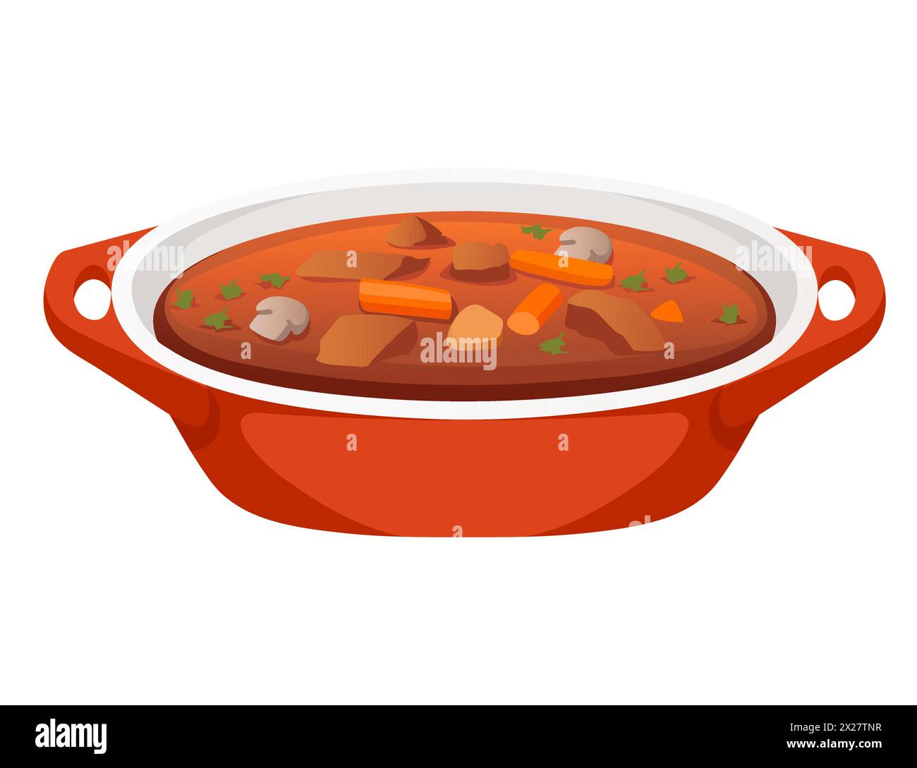Tasty dinner vegetable soup delicious dish vector illustration isolated ...