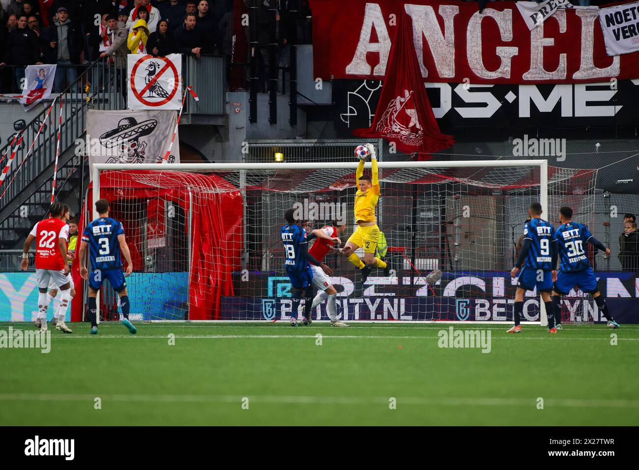 MAASTRICHT,NETHERLANDS - APRIL 20 : Romain Matthys of MVV Maastricht ...