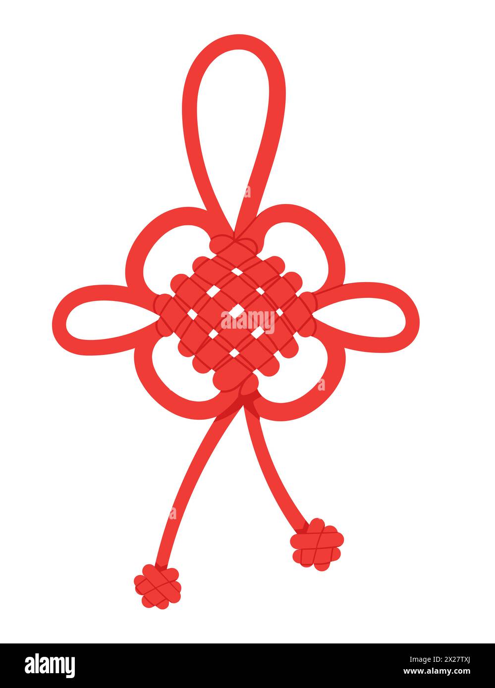 Chinese asian tradition luck knot vector illustration isolated on white ...