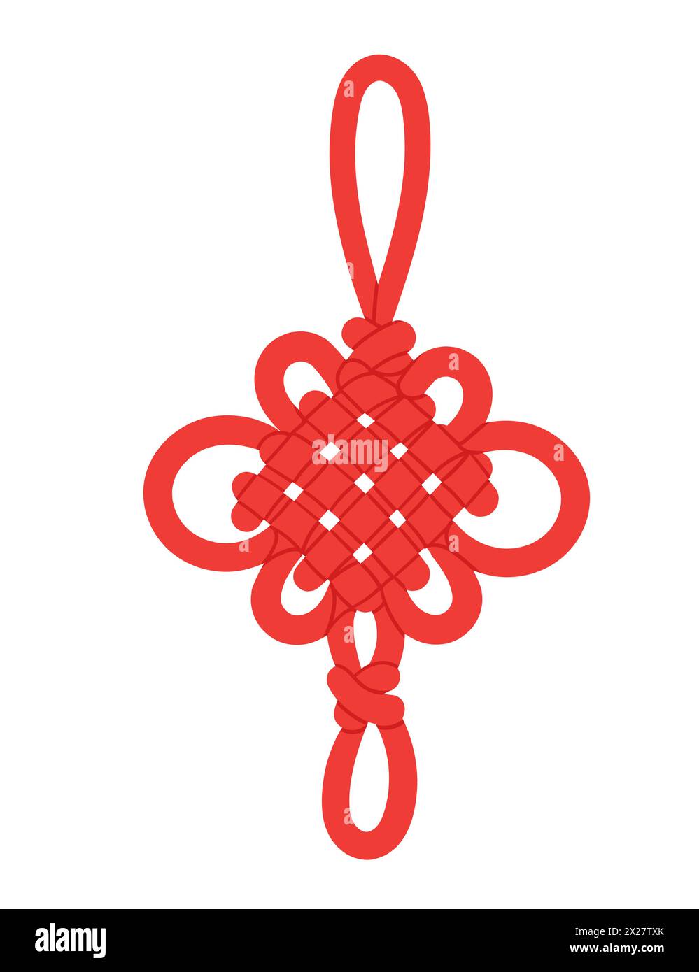 Chinese asian tradition luck knot vector illustration isolated on white ...