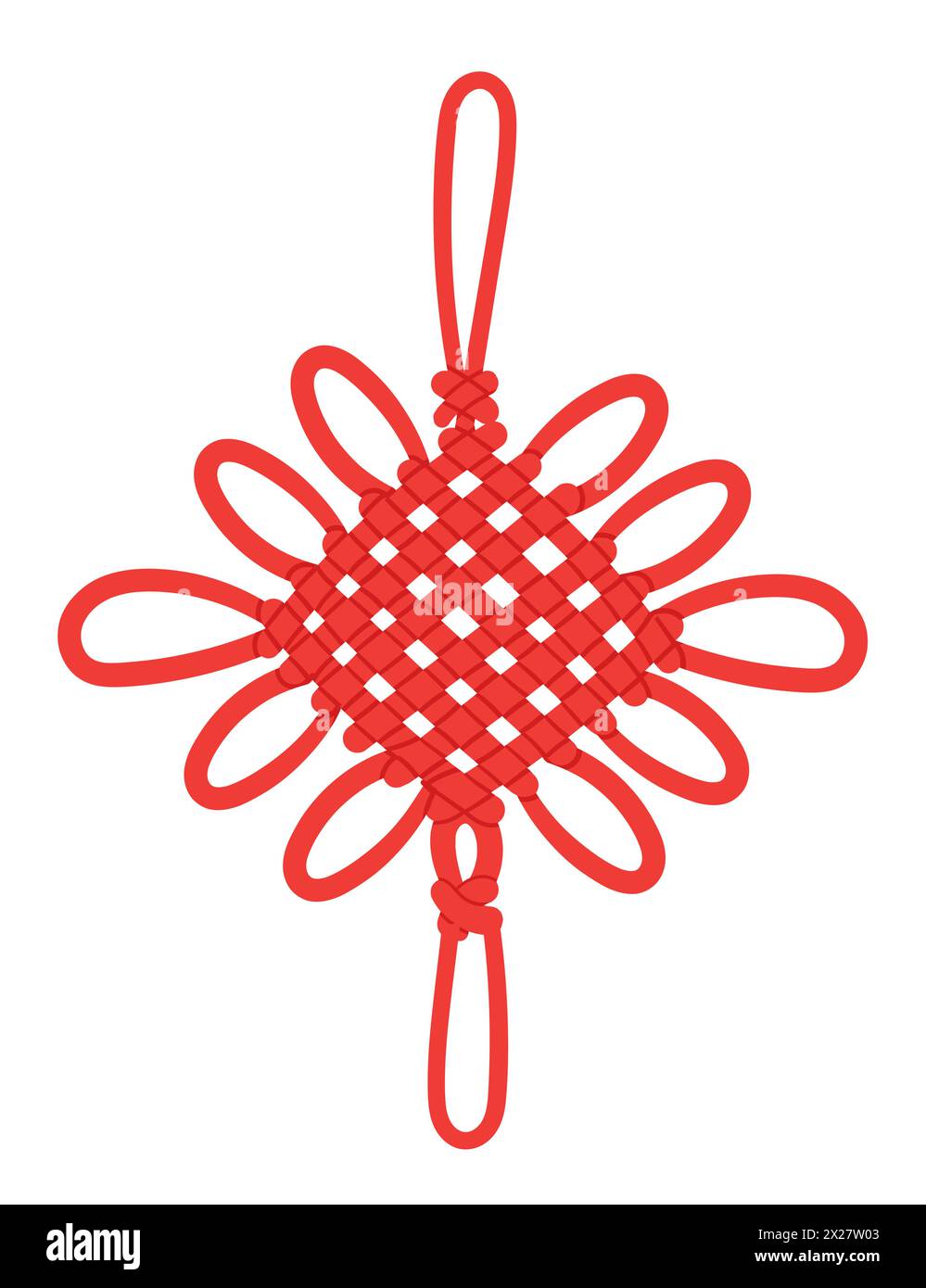 Chinese asian tradition luck knot vector illustration isolated on white ...