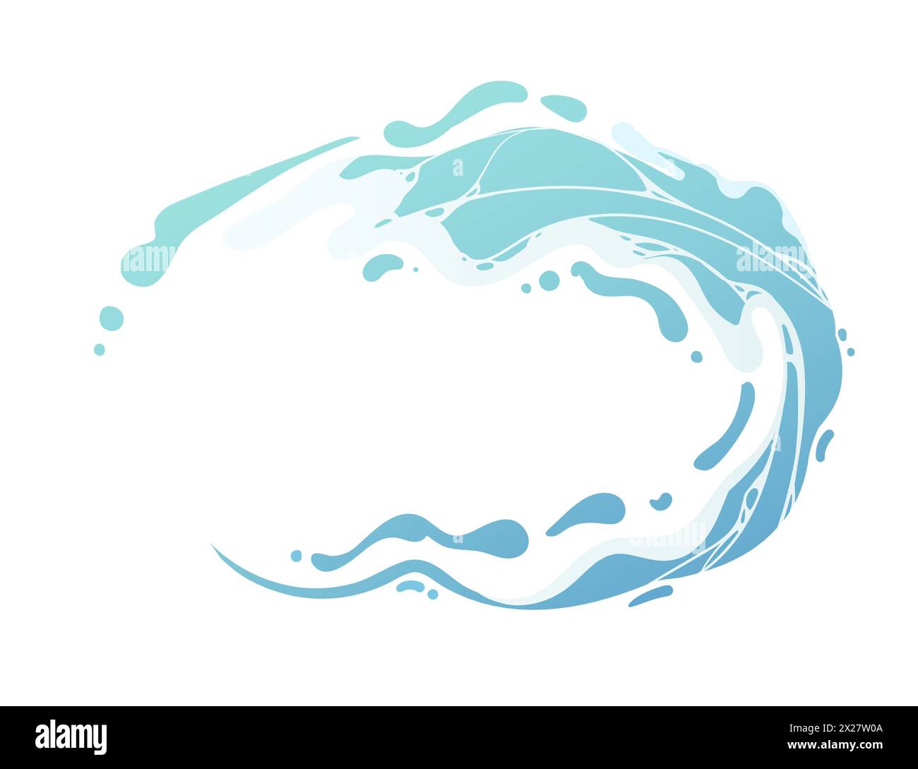 Blue water splash magical effect for games water flow vector ...