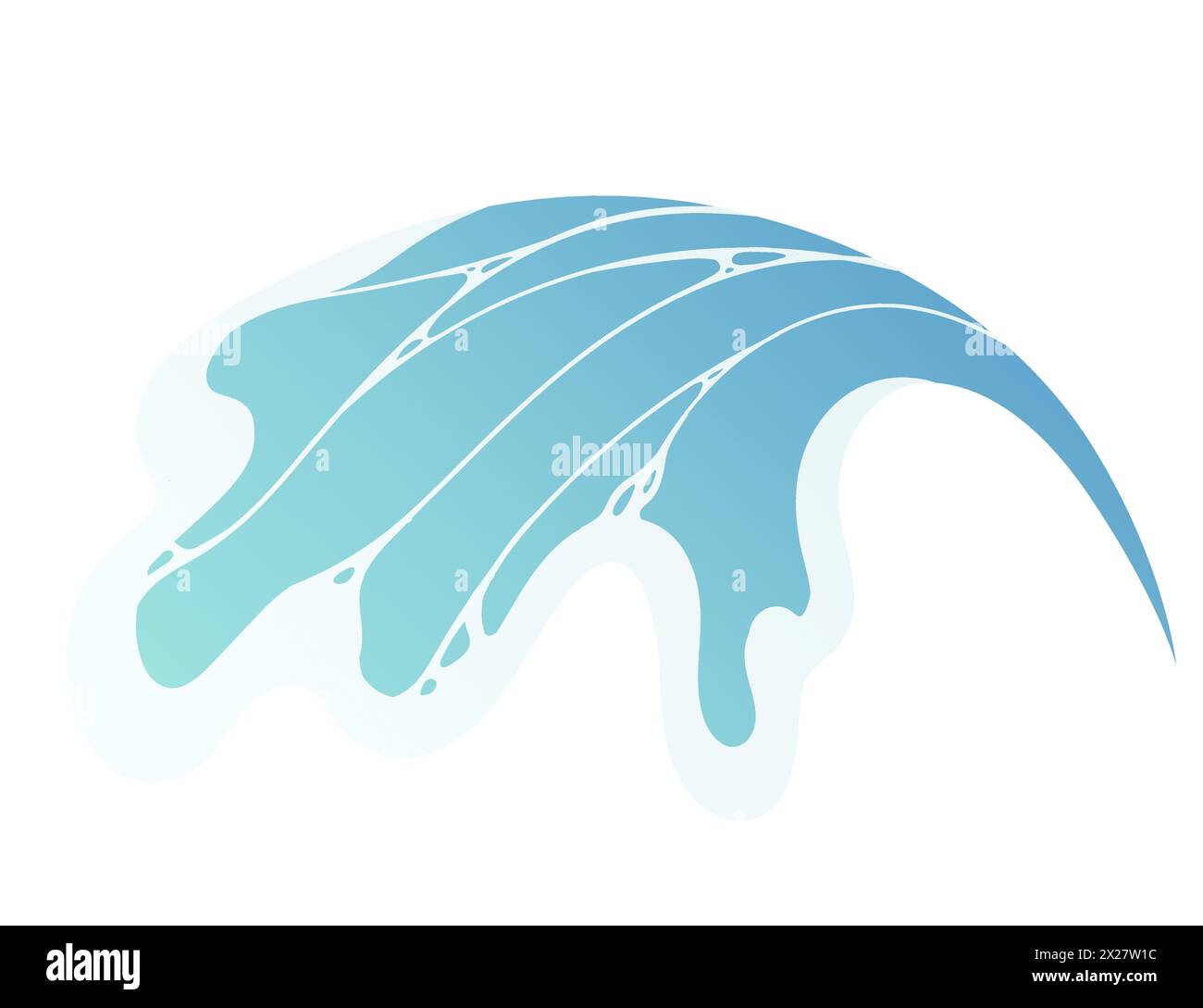 Blue water splash magical effect for games water flow vector ...