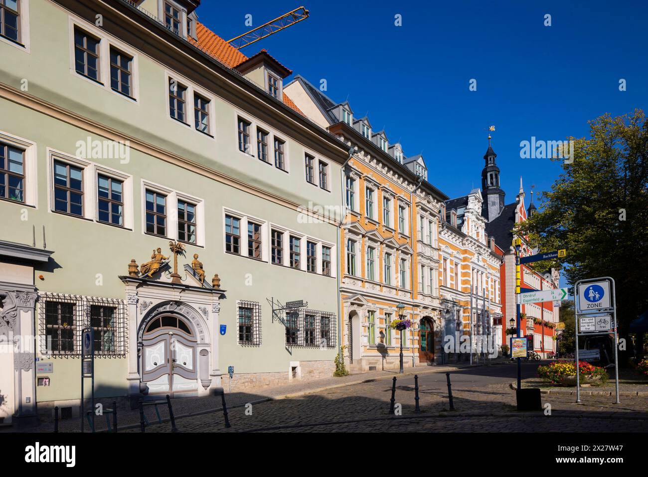 Stadtansicht Historische Bürgerhäuser, Haus zum Palmbaum.. Arnstadt ...