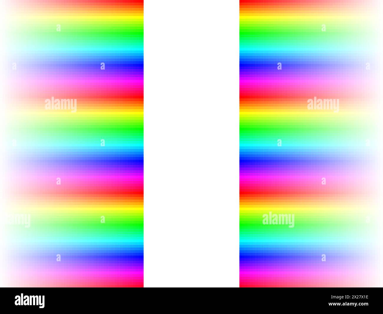 Rainbow stripes gradient with squares mosaic pattern, white background ...