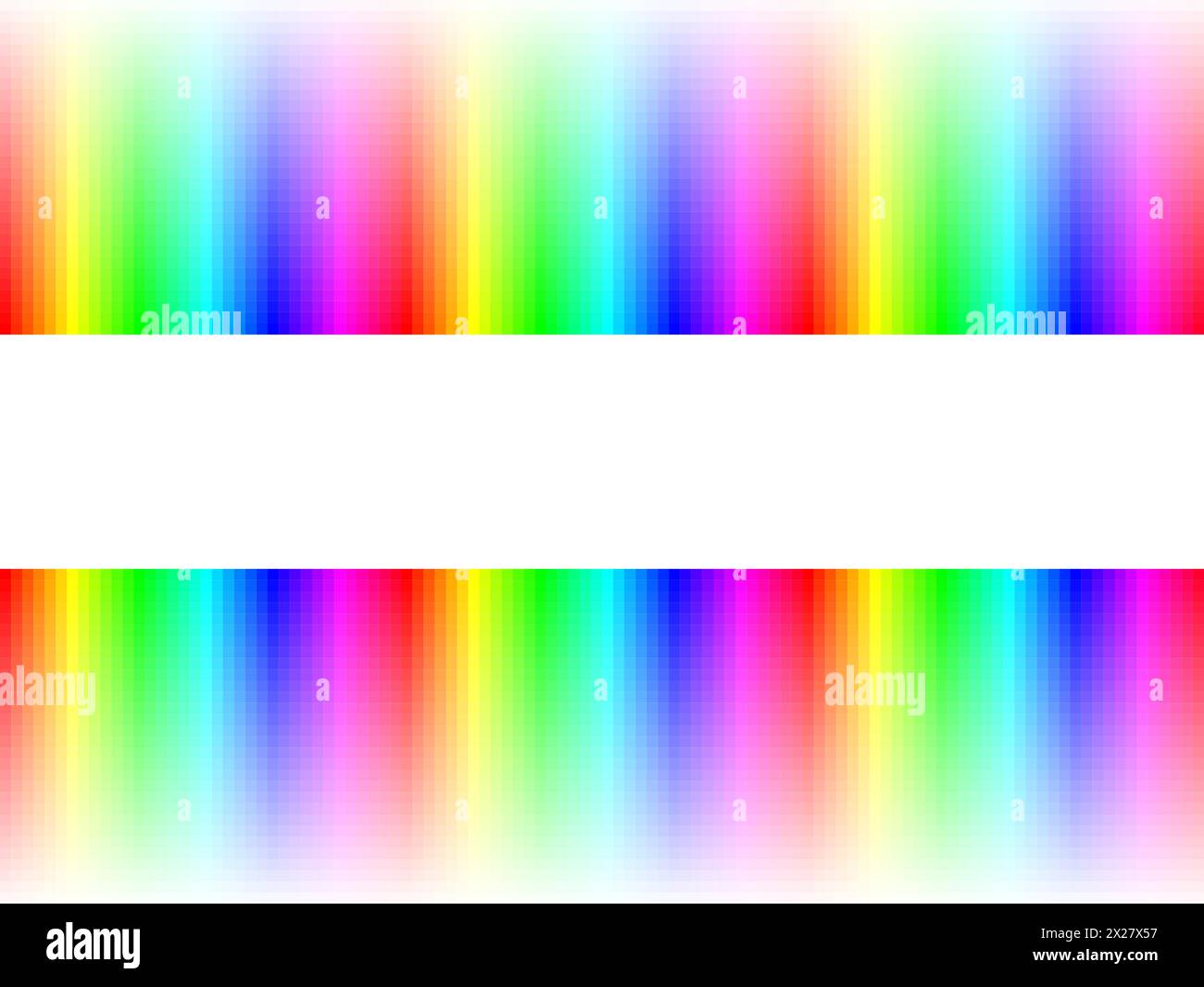 Rainbow stripes gradient with squares mosaic pattern, white background ...