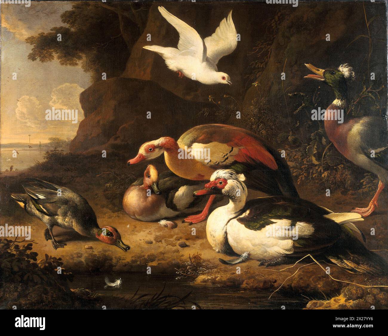 Ducks (ca. 1675-80), oil on canvas, 93 x 116 cm., Rijksmuseum Melchior ...