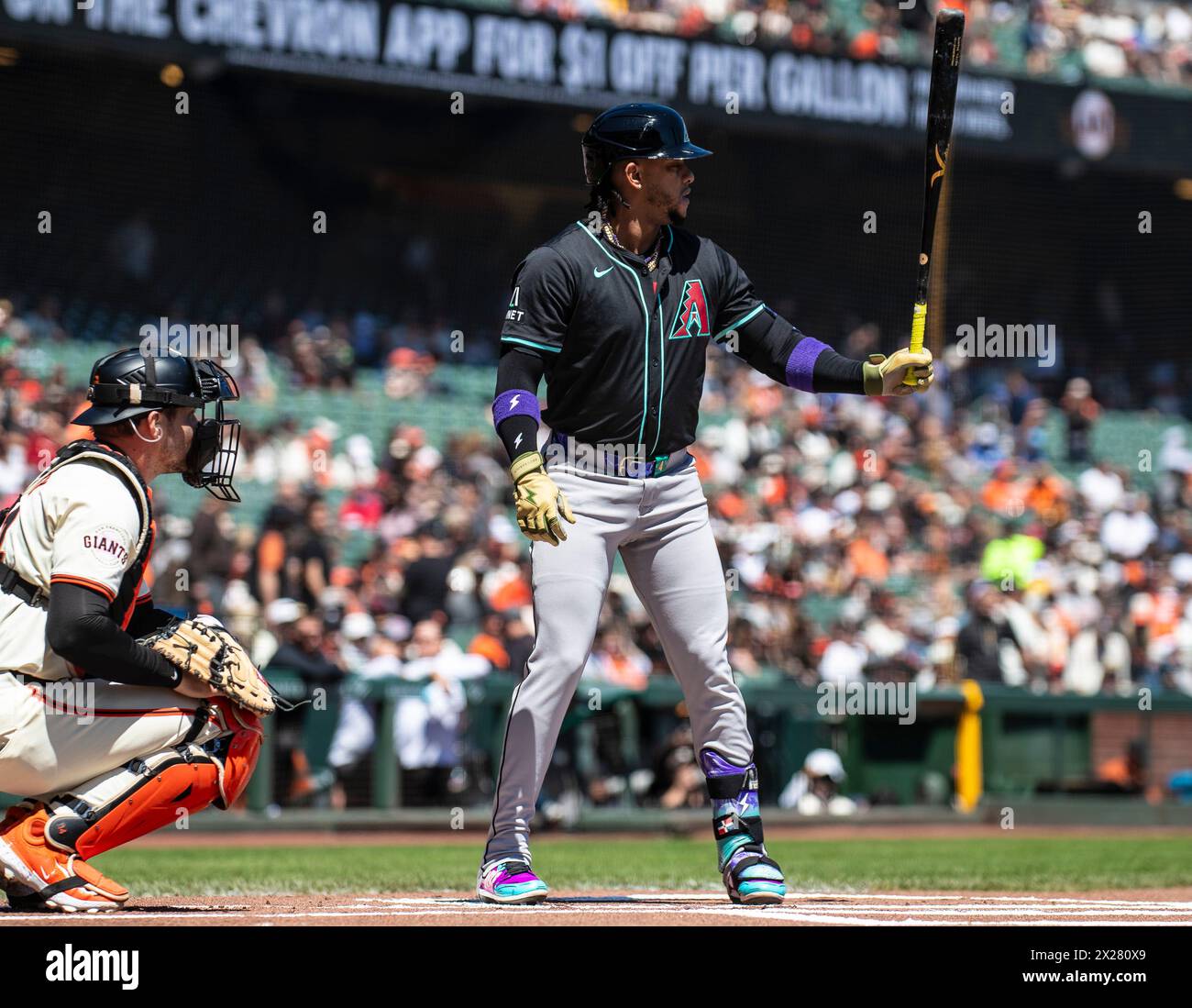 April 20 2024 San Francisco CA, U.S.A. Arizona second base Ketel Marte ...