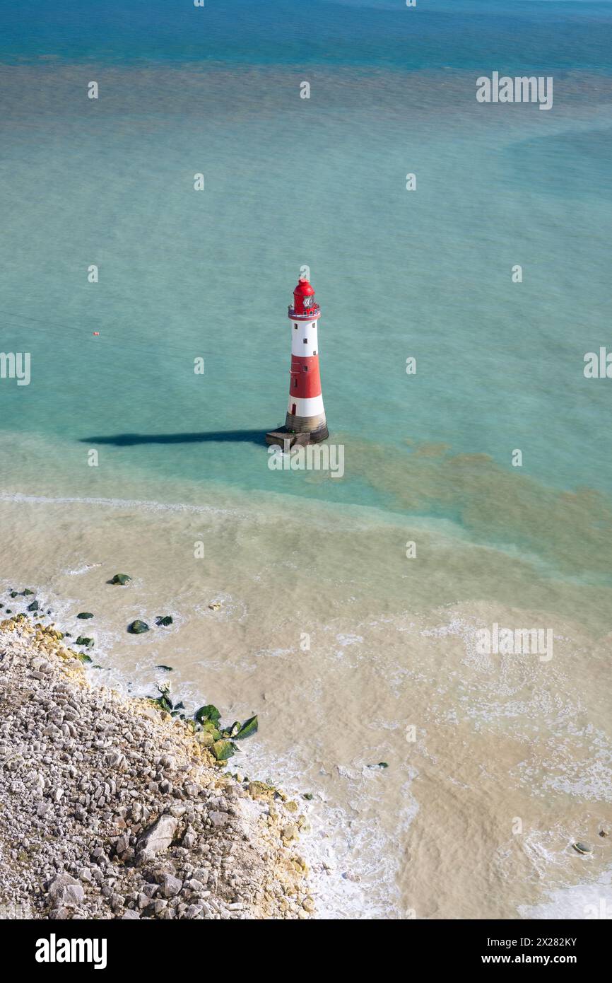 Aerial view of beachy head lighthouse hi-res stock photography and ...
