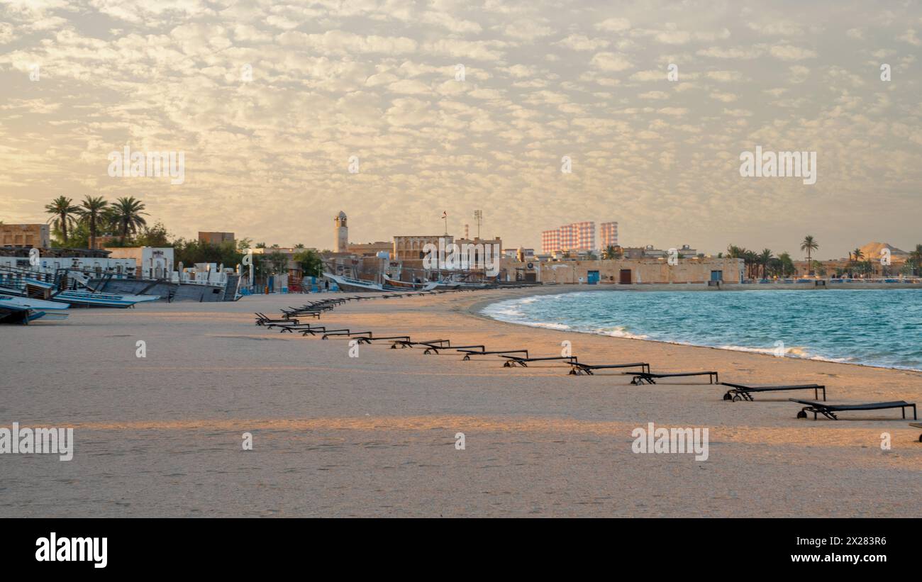 wakrah,qatar- december 2022,2023: Al Wakrah Old Souq Family Beach Stock ...