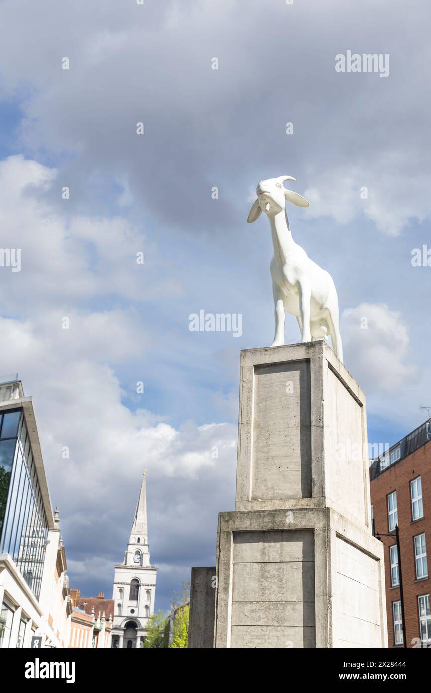 Statue of Goat at Spitalfields in East London Stock Photo - Alamy