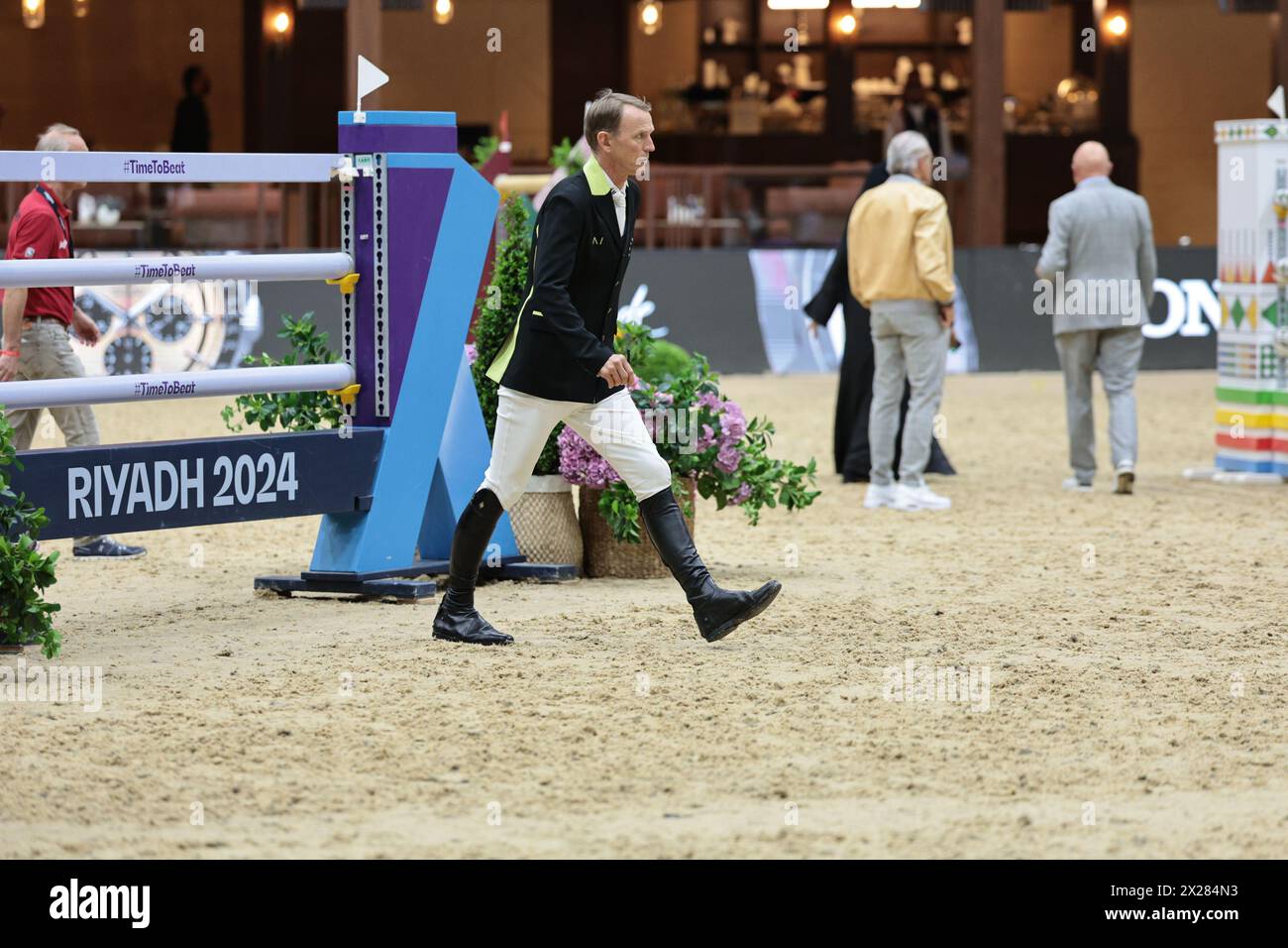 Riyadh, Saudi Arabia. 20th Apr, 2024. Riders doing the course walk ...
