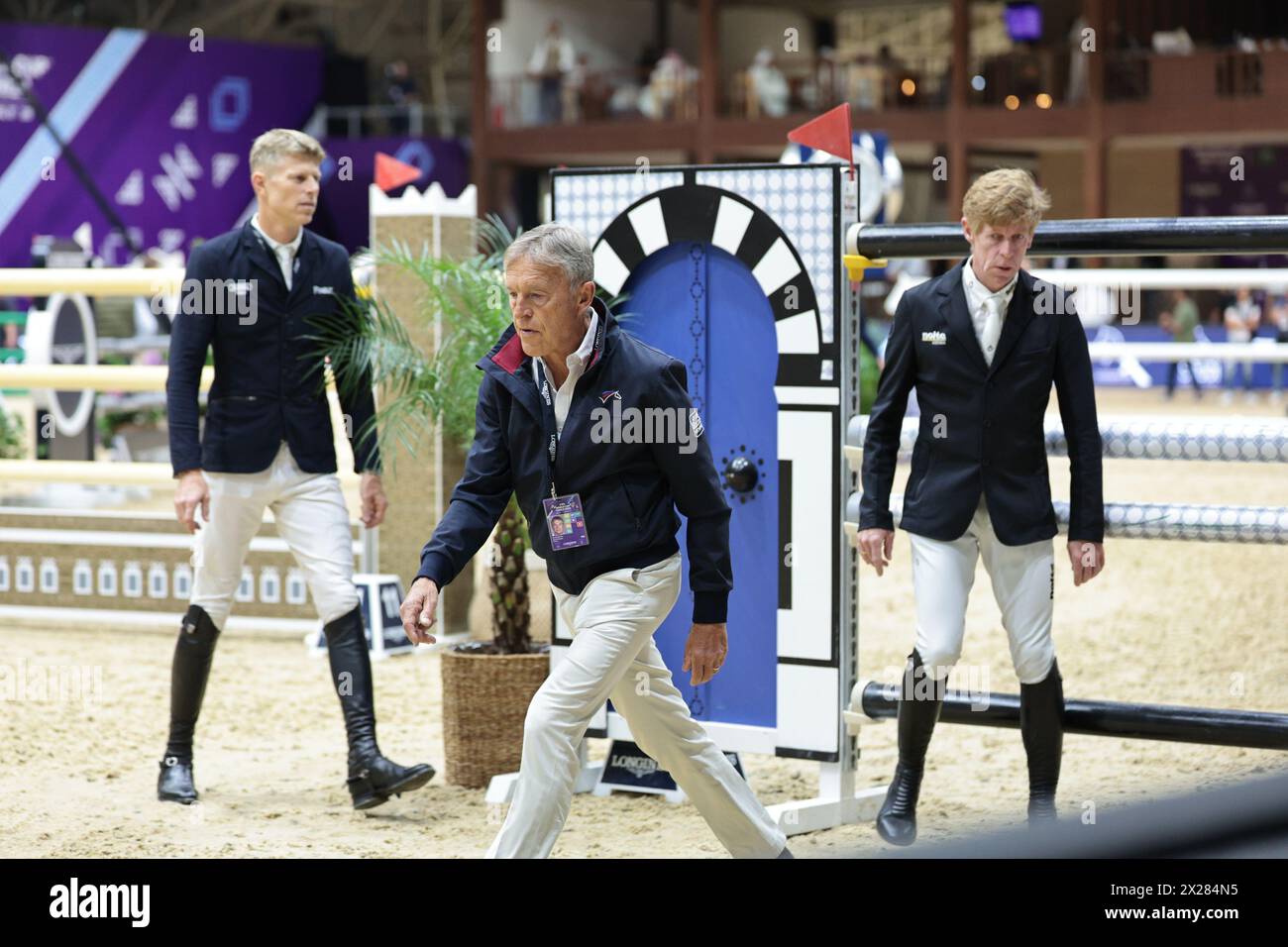 Riyadh, Saudi Arabia. 20th Apr, 2024. Riders doing the course walk ...