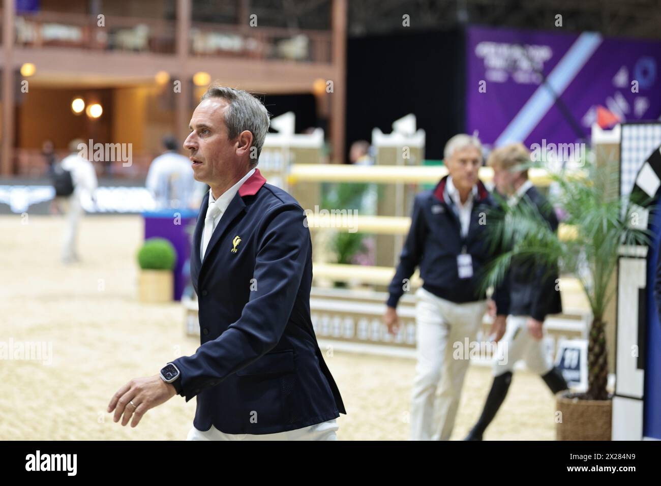 Riyadh, Saudi Arabia. 20th Apr, 2024. Riders doing the course walk ...