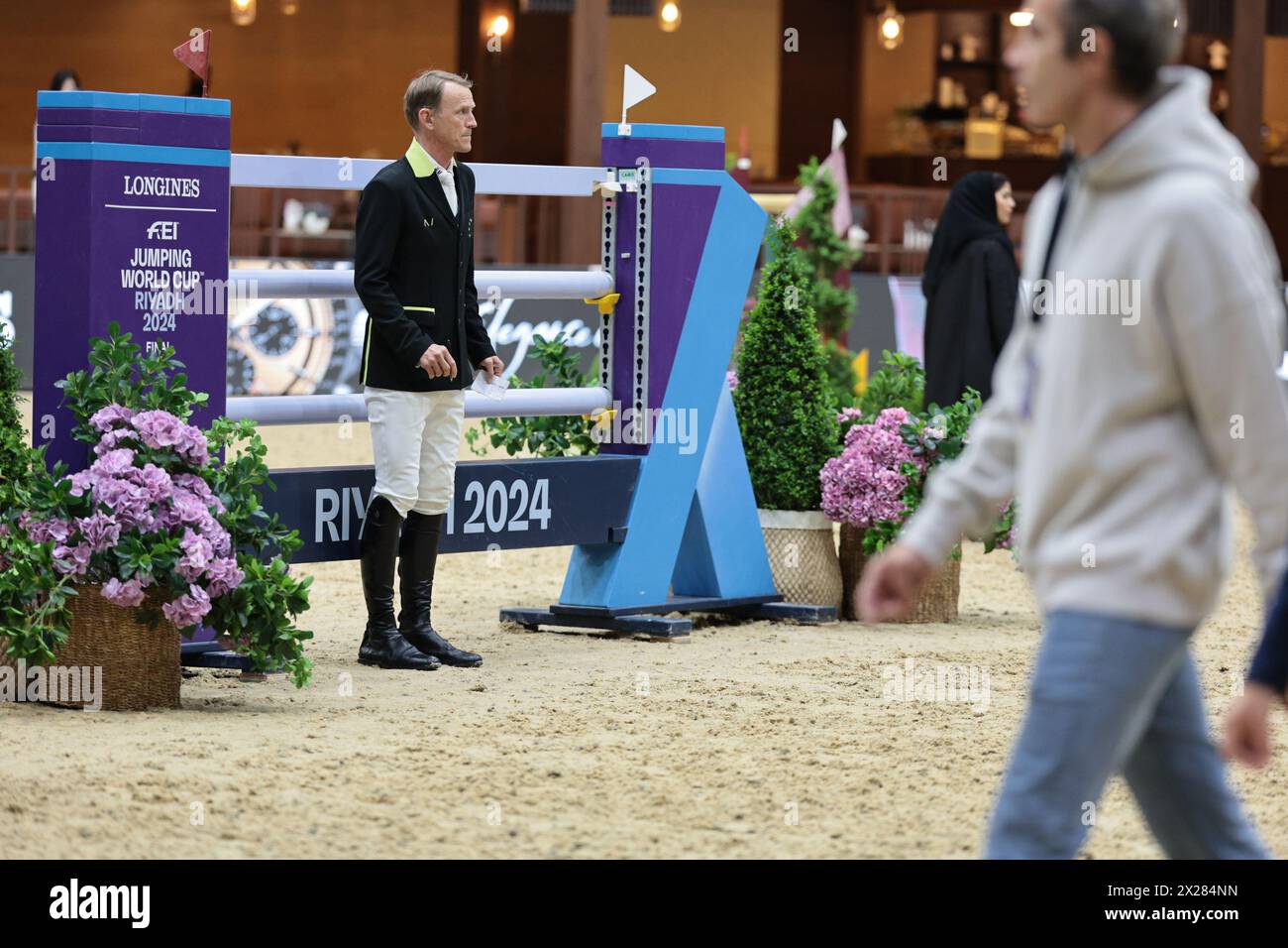 Riyadh, Saudi Arabia. 20th Apr, 2024. Riders doing the course walk ...