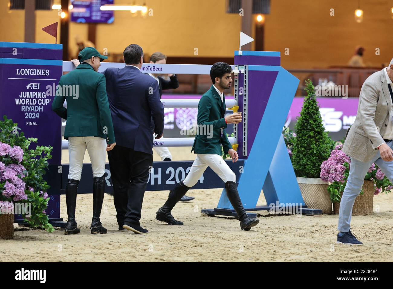 Riyadh, Saudi Arabia. 20th Apr, 2024. Riders doing the course walk ...