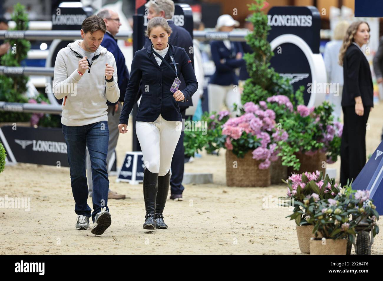 Riyadh, Saudi Arabia. 20th Apr, 2024. Riders doing the course walk ...