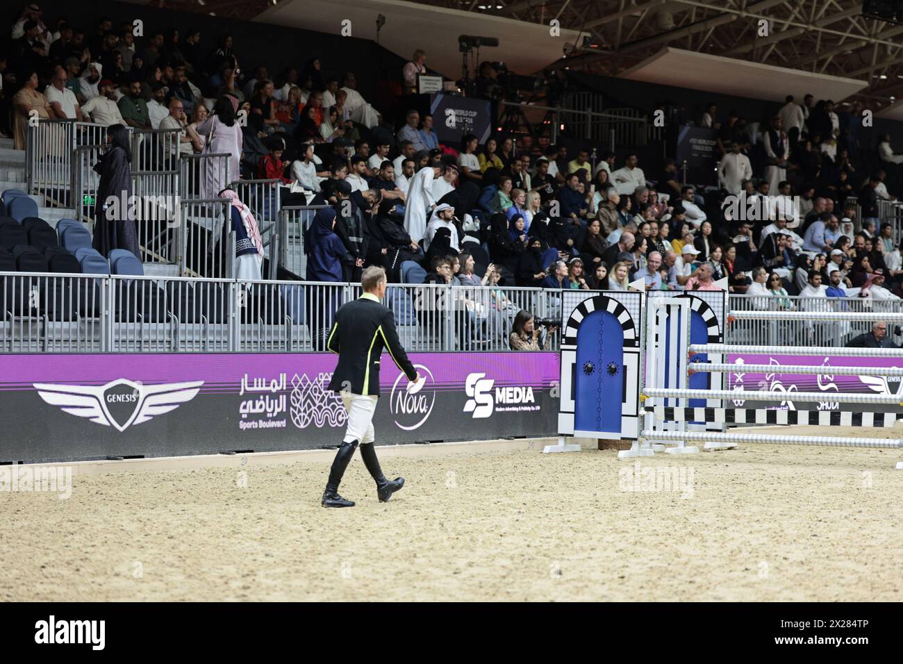 Riyadh, Saudi Arabia. 20th Apr, 2024. Riders doing the course walk ...