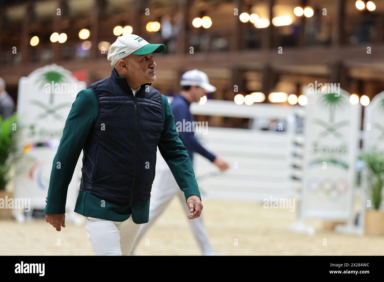 Riyadh, Saudi Arabia. 20th Apr, 2024. Riders doing the course walk ...