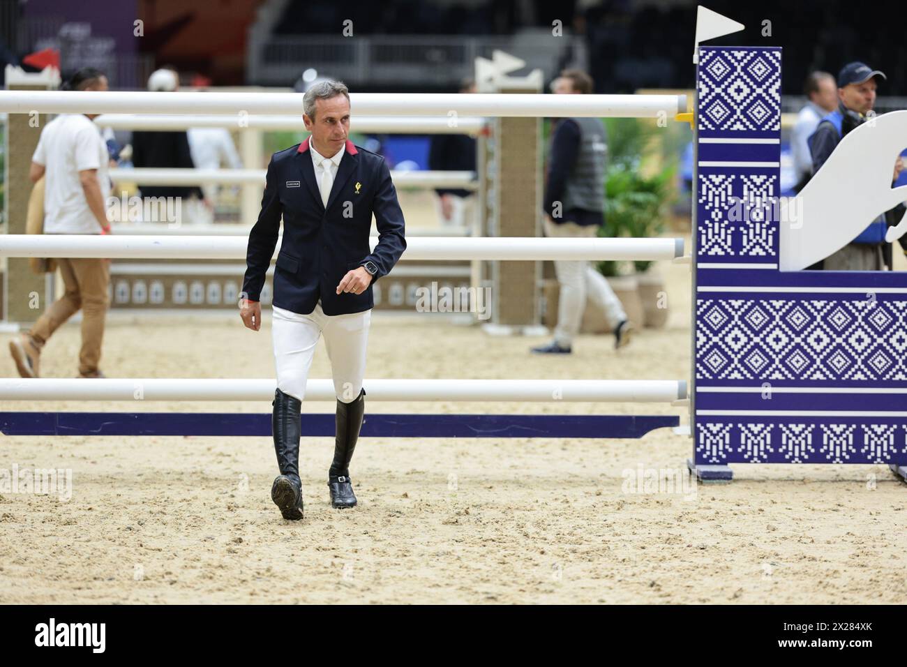 Riyadh, Saudi Arabia. 20th Apr, 2024. Riders doing the course walk ...