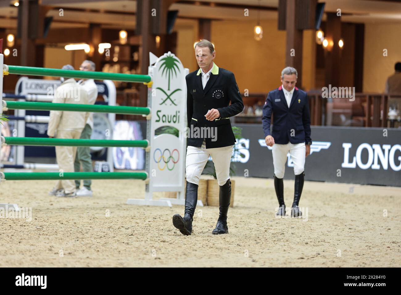 Riyadh, Saudi Arabia. 20th Apr, 2024. Riders doing the course walk ...