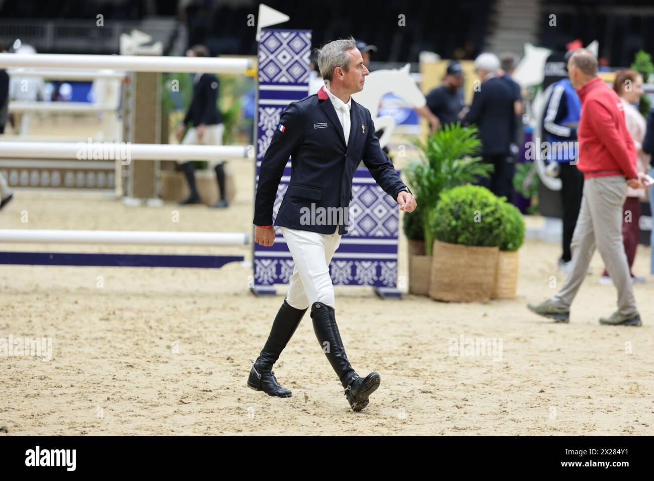 Riyadh, Saudi Arabia. 20th Apr, 2024. Riders doing the course walk ...
