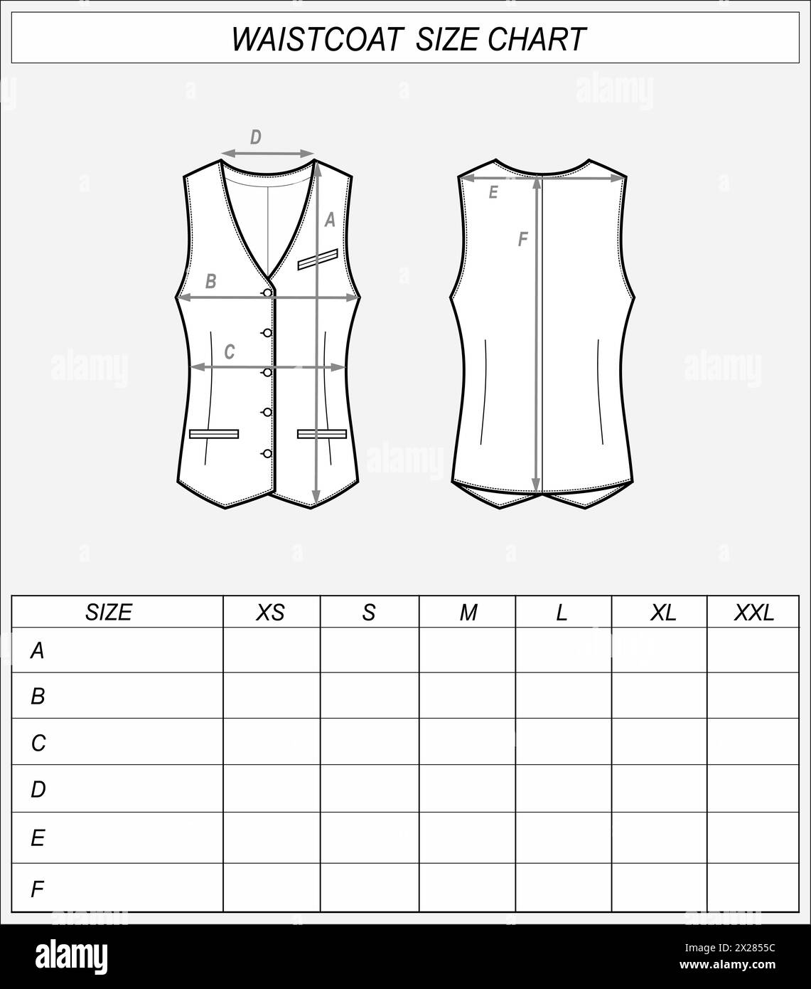 Fashion size guide hi-res stock photography and images - Alamy