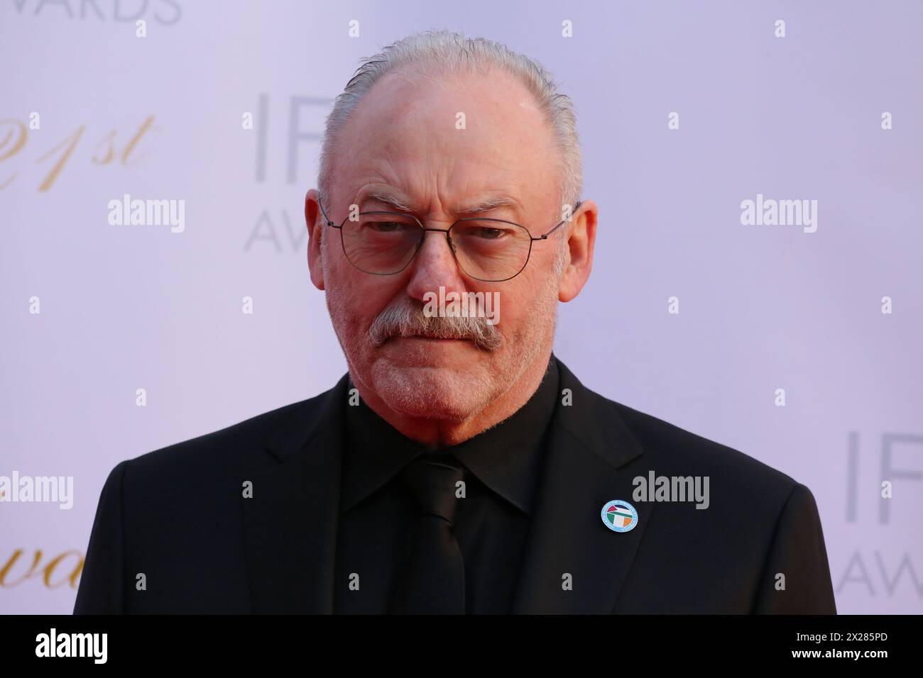 Dublin, Ireland. 20th April 2024. Actor Liam Cunningham arriving on the ...