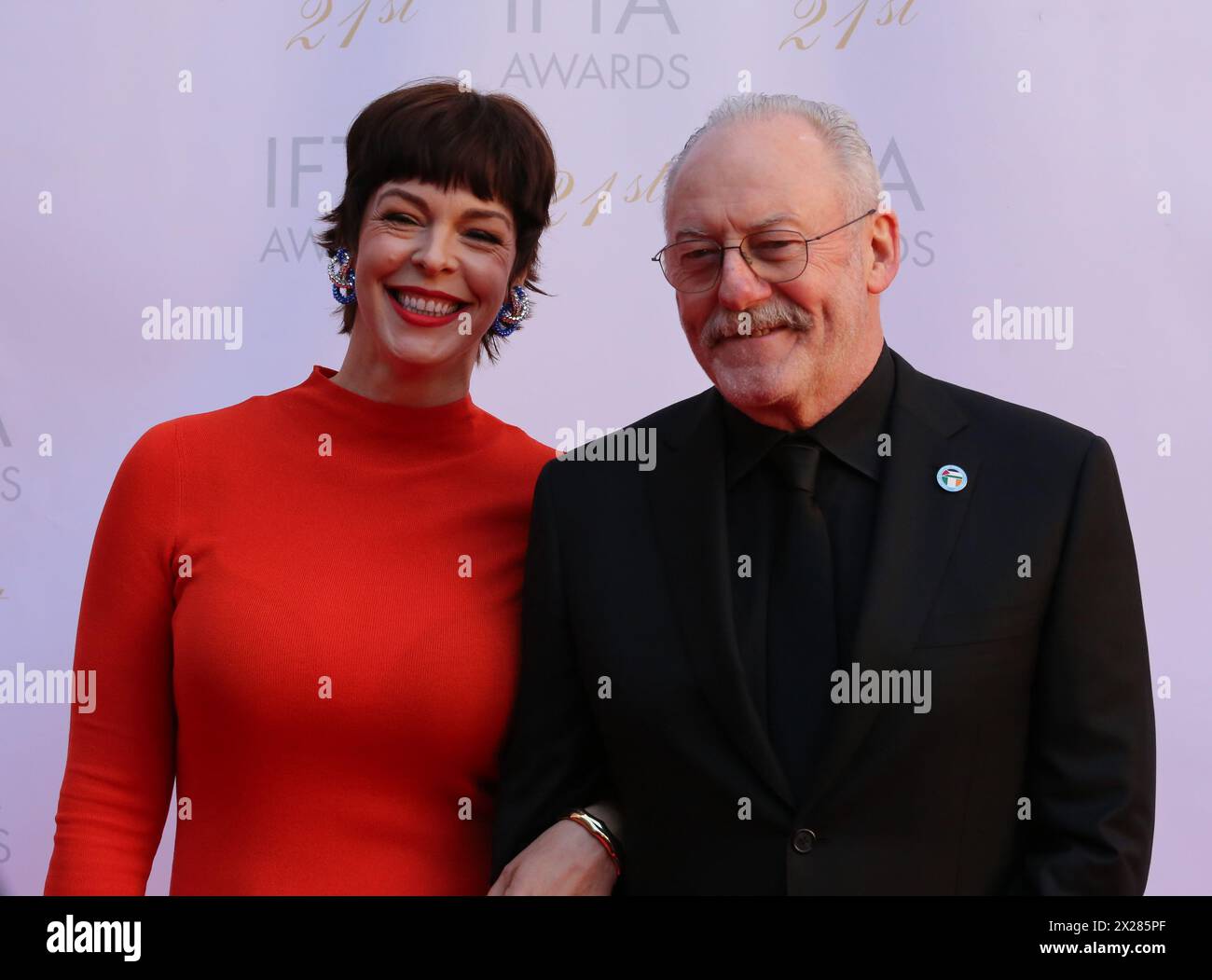 Dublin, Ireland. 20th April 2024. Pollyanna McIntosh and Liam ...