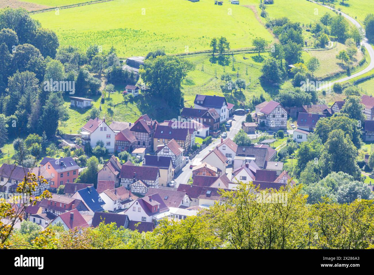 Ortsansicht Nazza ist eine Gemeinde im Norden des Wartburgkreises in ...