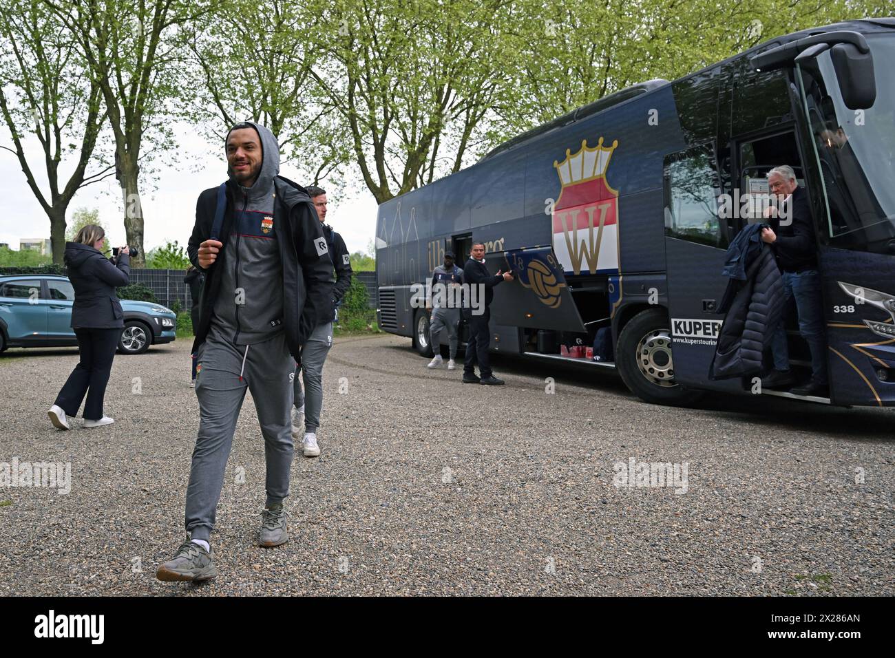 MAASTRICHT - Jeredy Hilterman of Willem II arrives at the stadium ...